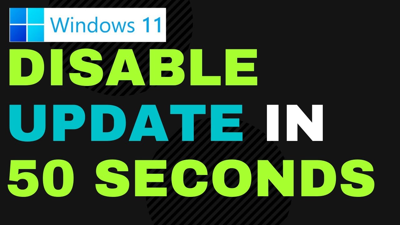 How to Stop Windows 11 Update Permanently in 50 Seconds - YouTube