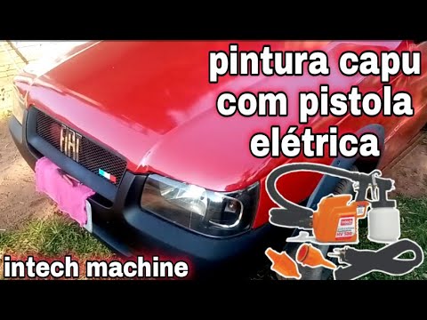 pintando carro com pistola elétrica intech machine - YouTube