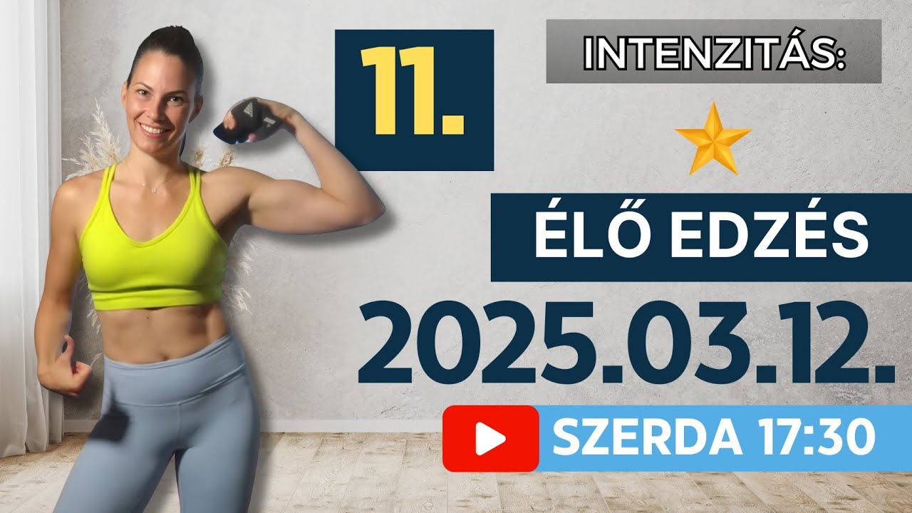 ⭐ - Kardió - Szerdai élő VIP edzés 11. - 2025.03.12. - YouTube