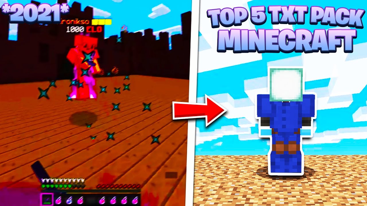 TOP 5 TXT PACK MINECRAFT! *2021* - YouTube