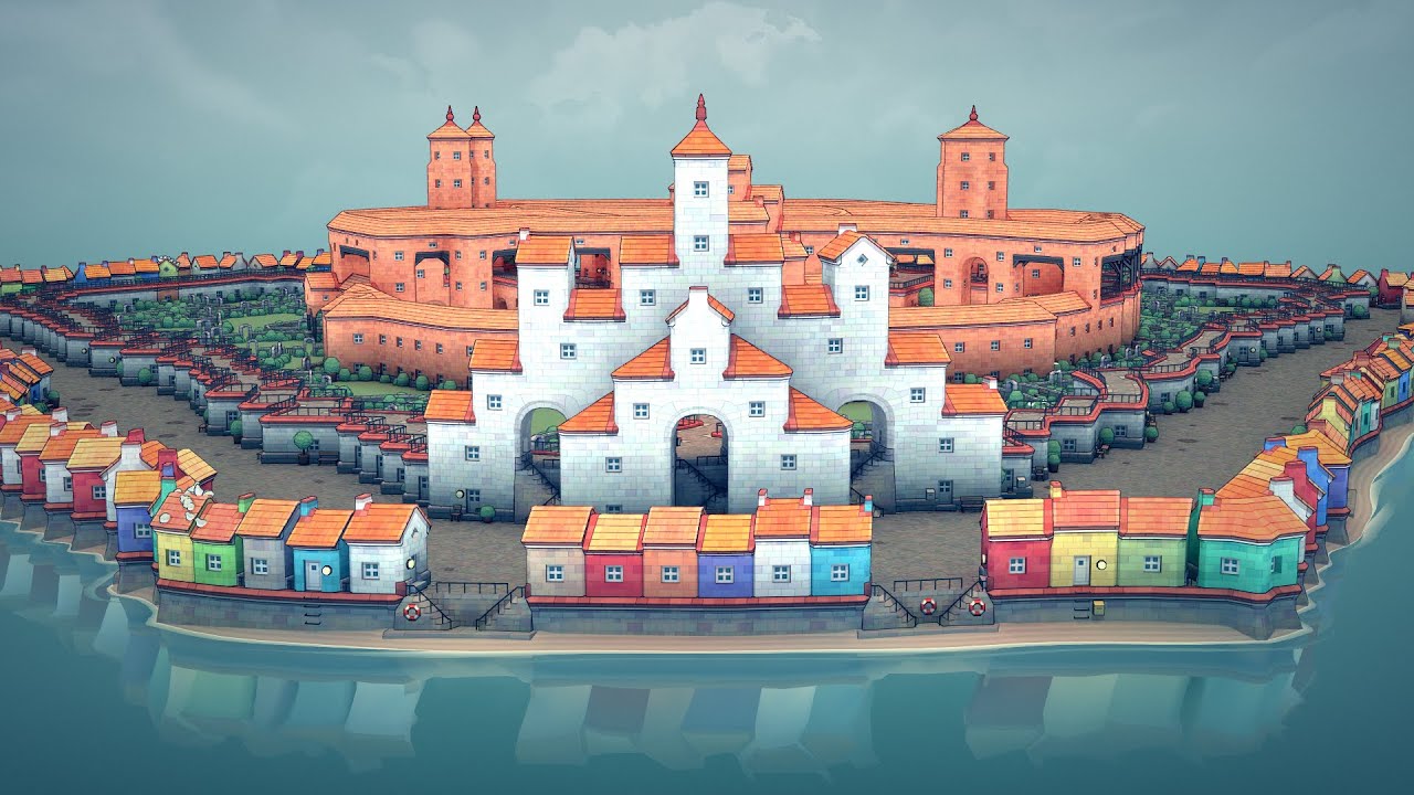 🏘️🏰🏘️ Townscaper - Castle Surrounded By Village - YouTube