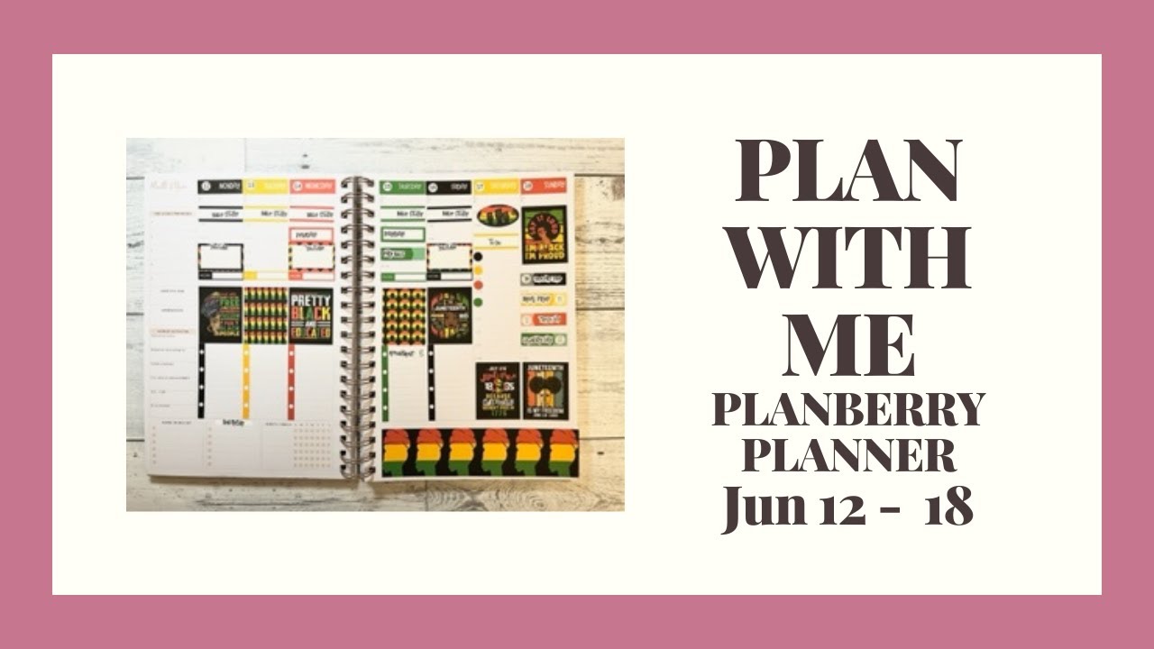 Plan With Me | Planberry Planner | June 12 - 18 - YouTube