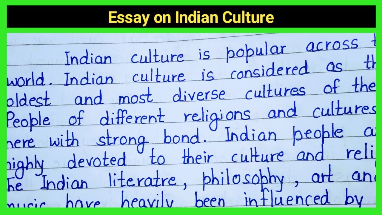 Essay on Indian Culture in English || Paragraph on Indian Culture in ...