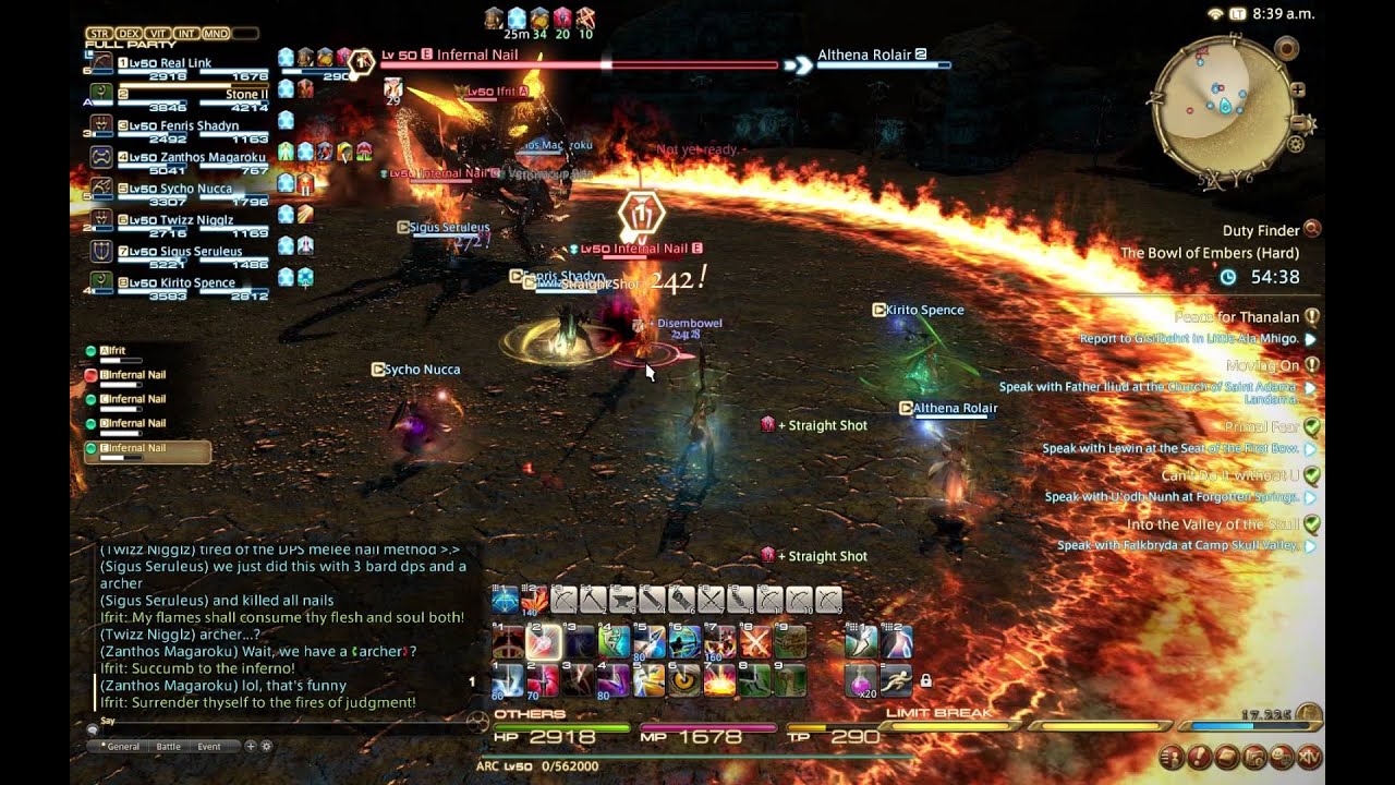 FFXIV ARR - Primal Ifrit Hard and Ifrit Bow - 1-22-14 - YouTube