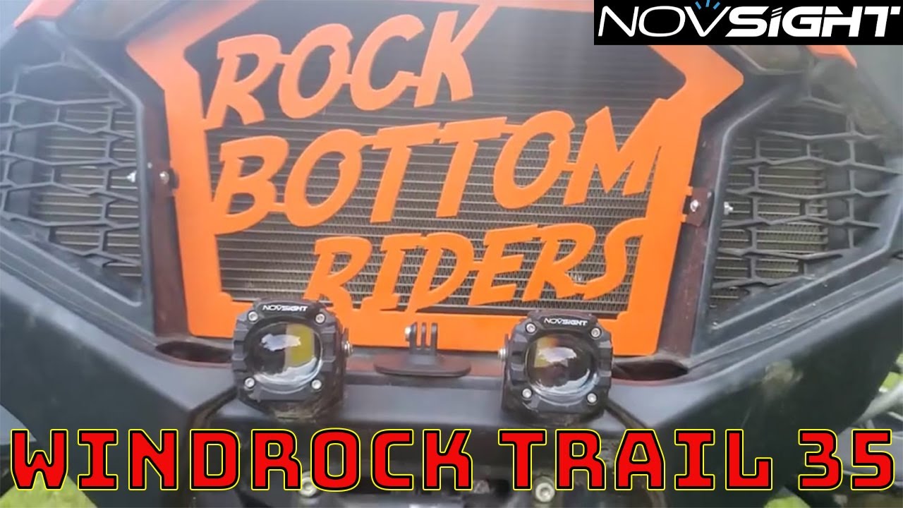 Windrock Trail 35 | Novsight 2" Cyber 1 Pod Lights | Black Trail - YouTube