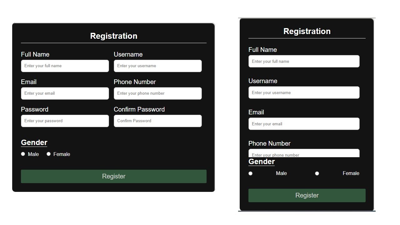 how to design registration page using html and CSS? - YouTube