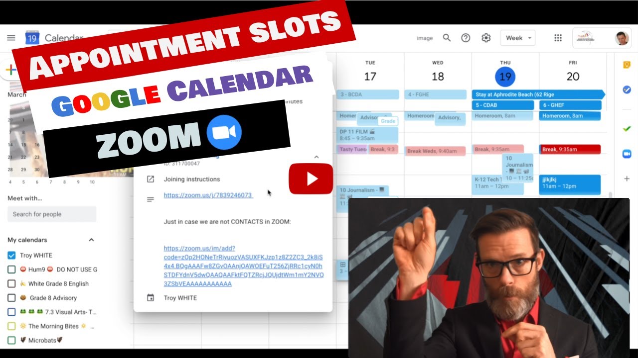 Zoom & Google Cal Appt Slots AMAZING! - YouTube
