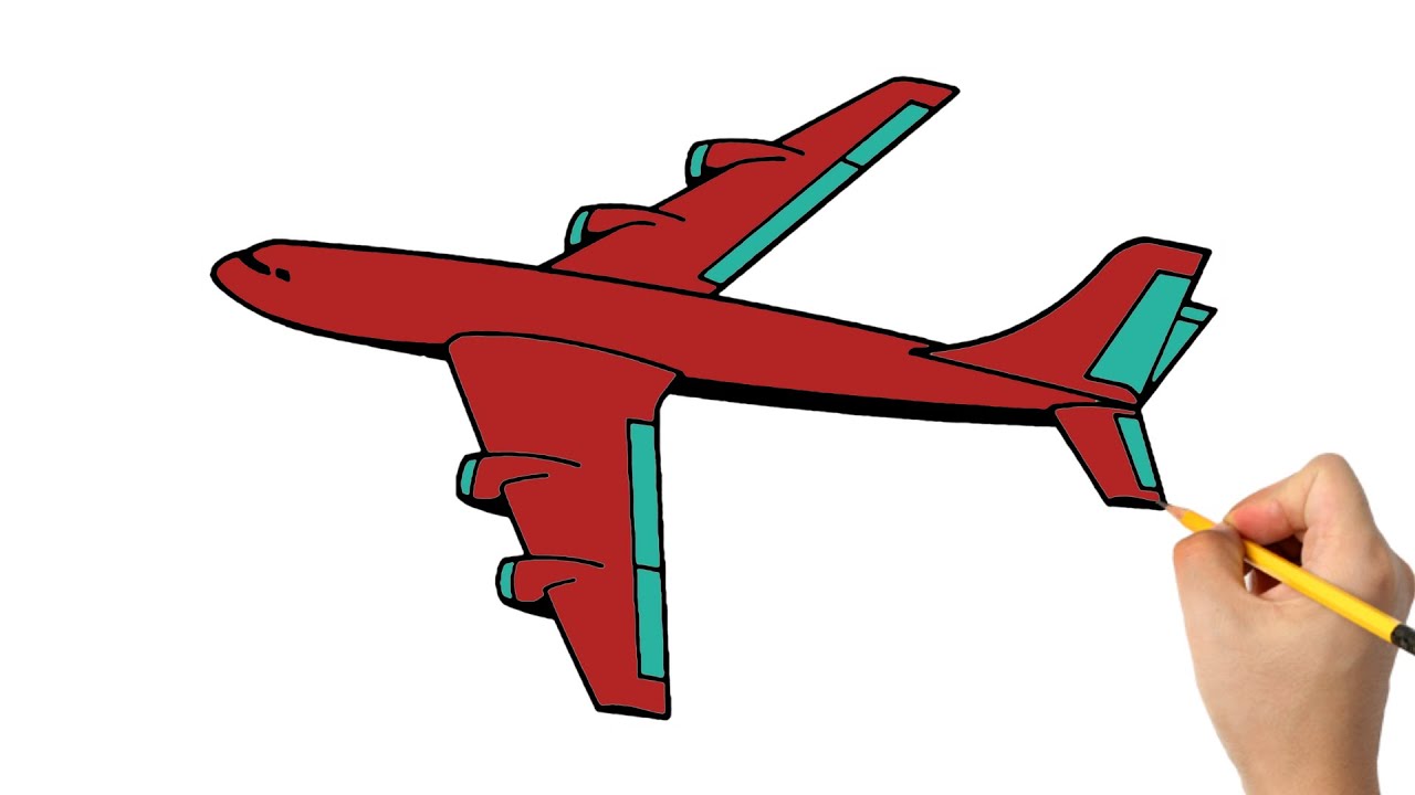 Passenger Plane Drawing - Easy Drawings - YouTube