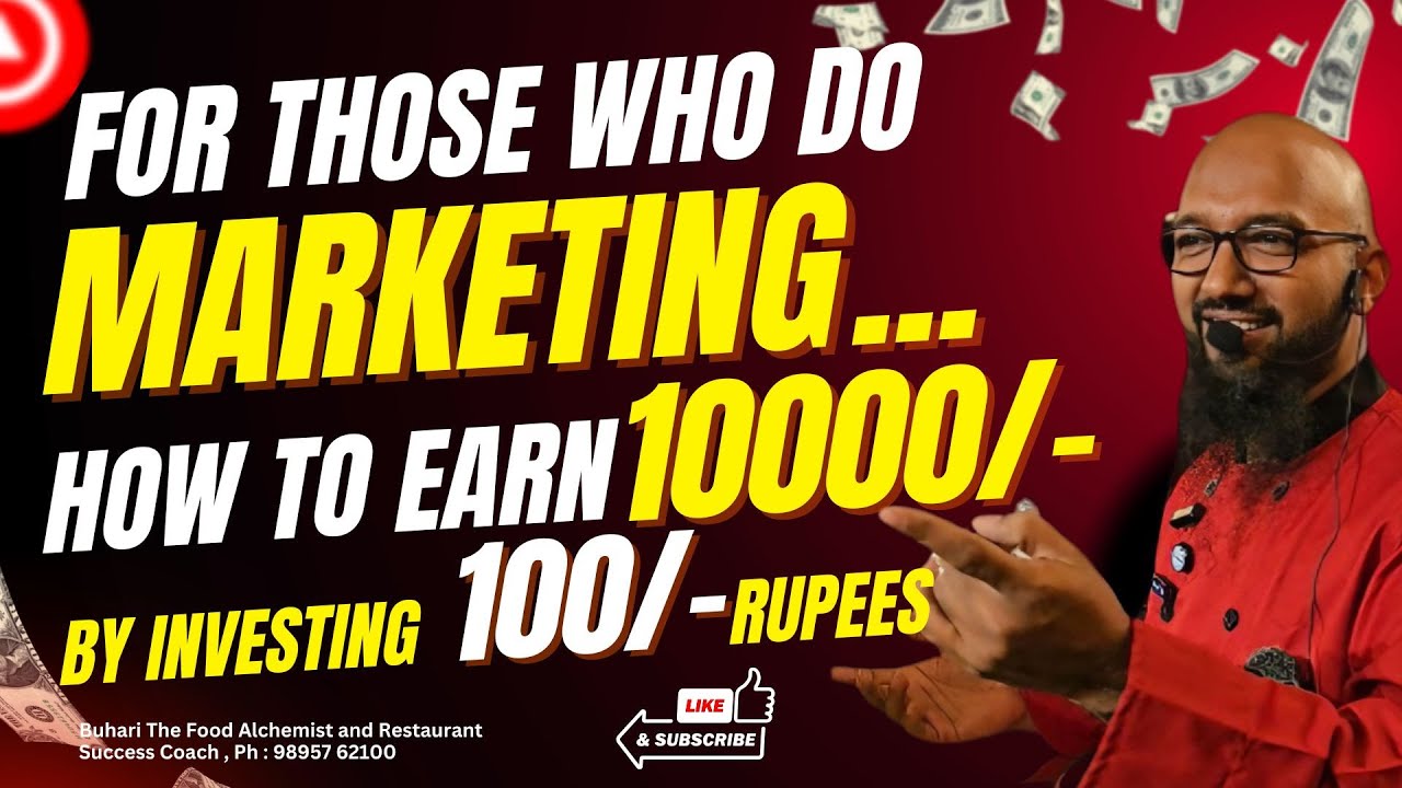 For those who do marketing..how to earn 10000 by investing 100 rupees ...