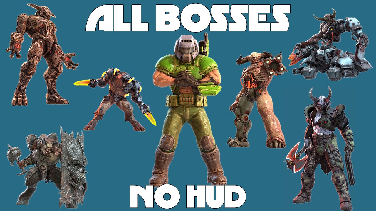 DOOM Eternal - All Bosses + Ending (Nightmare, no HUD) [PC 4K 60fps ...