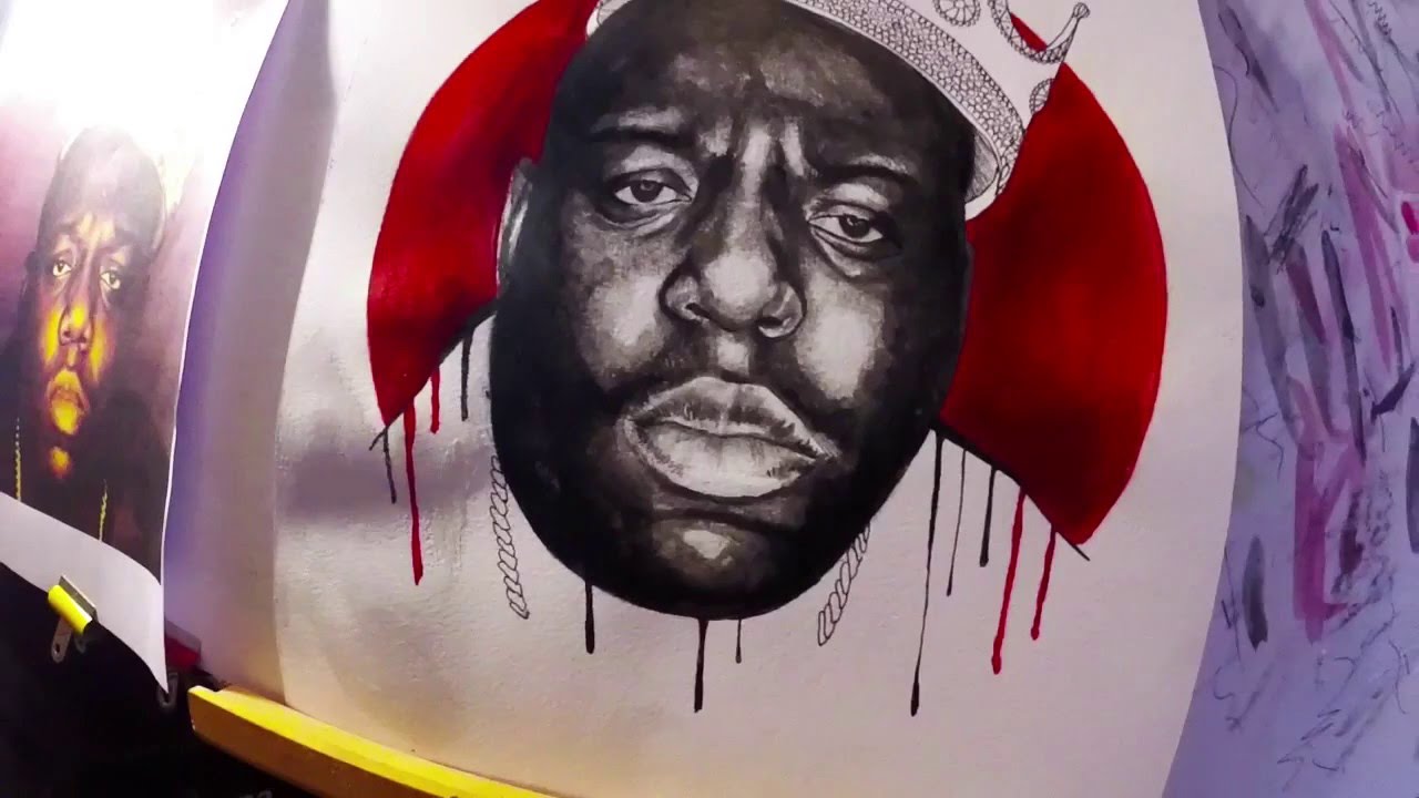 Speed Drawing of The Notorious B.I.G (GoPro) - YouTube