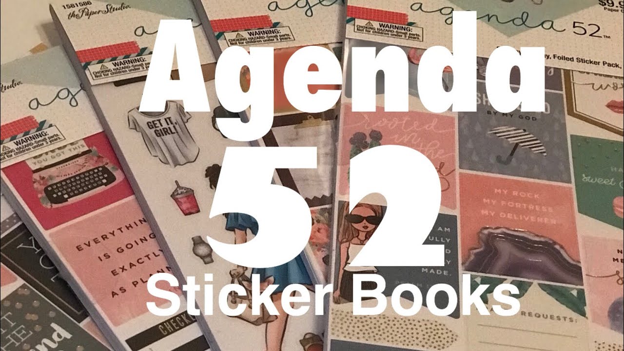 Agenda 52 sticker books by The Paper Studio - YouTube