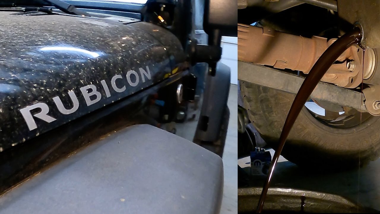 Jeep Rubicon Oil Change And Reset - YouTube