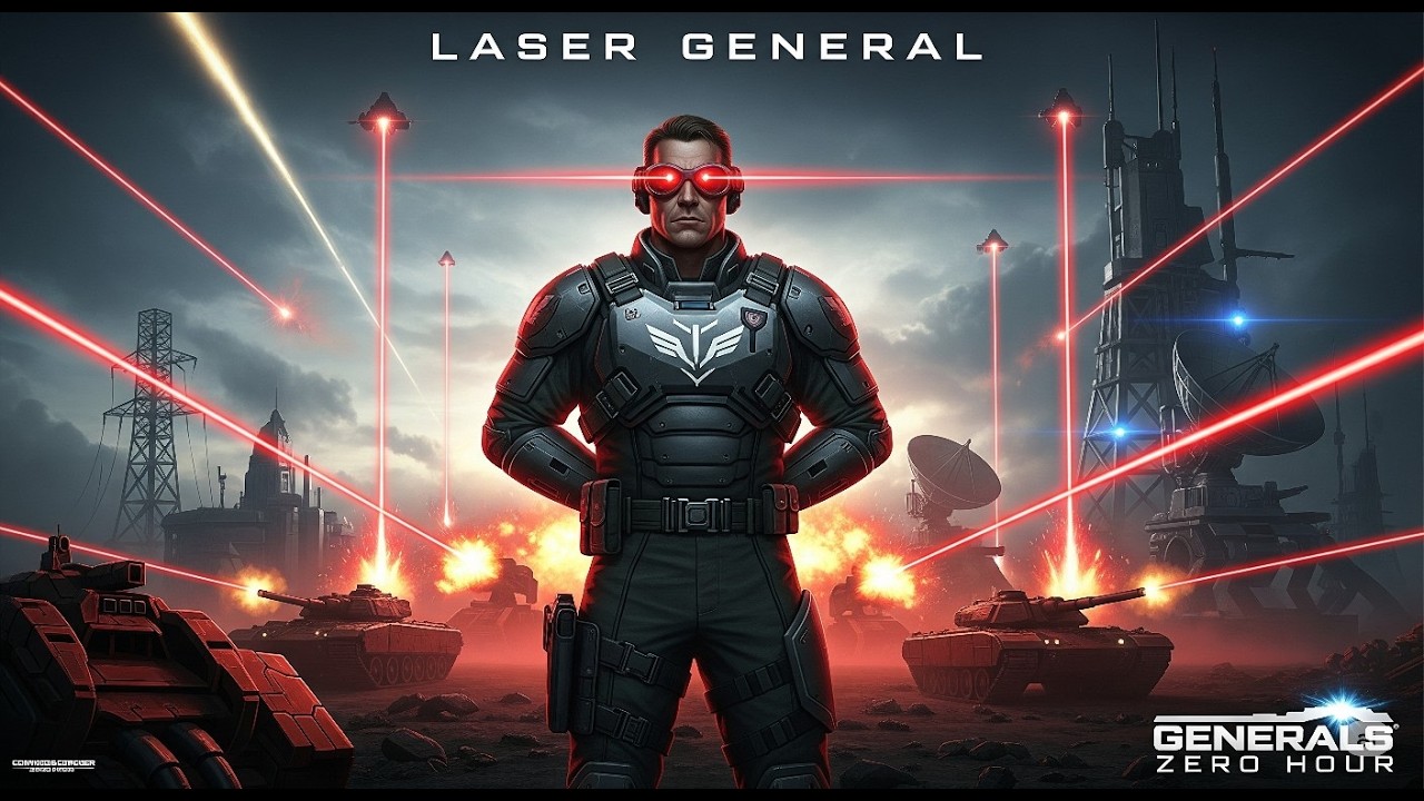 GENERALS Zero Hour | ShockWave | USA LASER GENERAL 1 vs 3 HARD GAMEPLAY ...