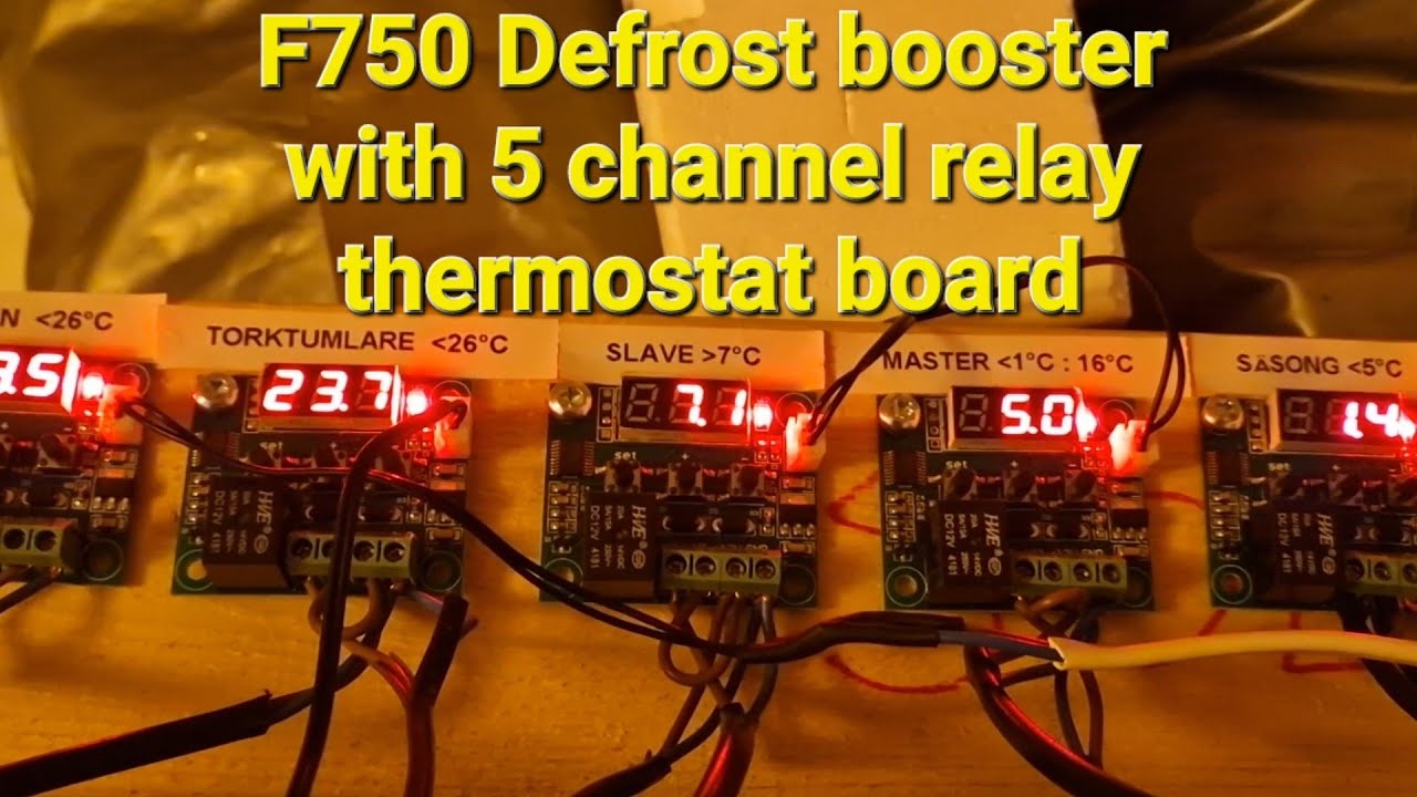 Nibe F750 defrost booster with 5 channel relay circuit board(W1209) and ...