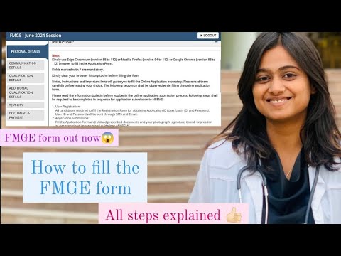 How to fill FMGE form || Documents required to fill FMGE form || All ...