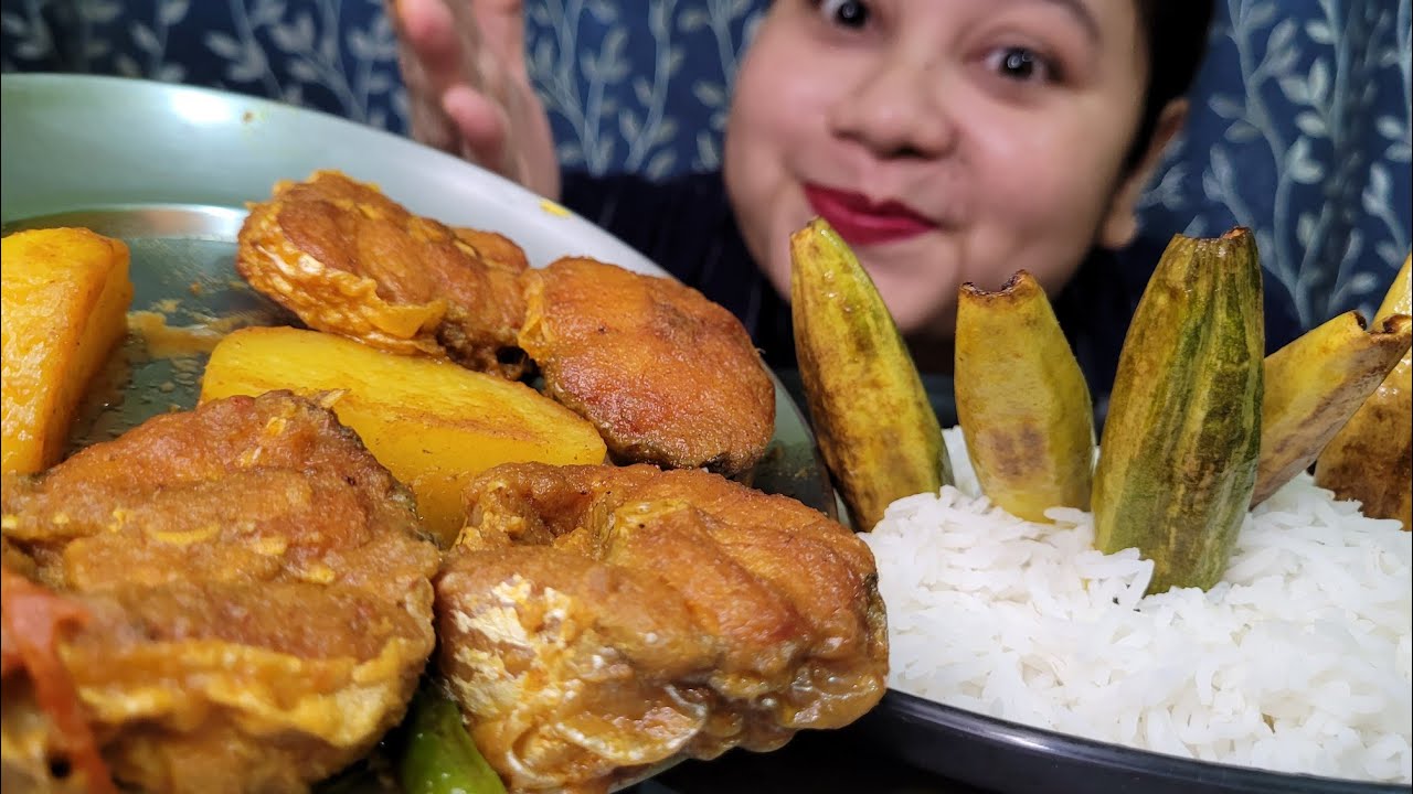 Asmr Eating Spicy Fish Curry|Bengali Authentic Delicious Aar Fish Kalia ...