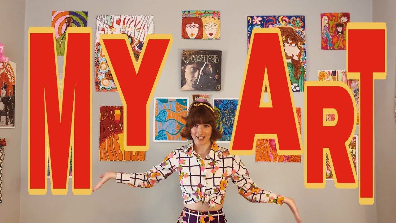 MY ART | 1960s & 1970s Inspired Art Tour - YouTube
