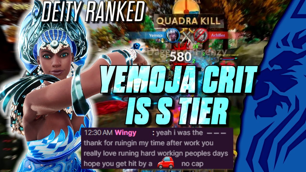 YEMOJA CRIT IS S TIER!? DEITY RANKED SMITE 2 - YouTube