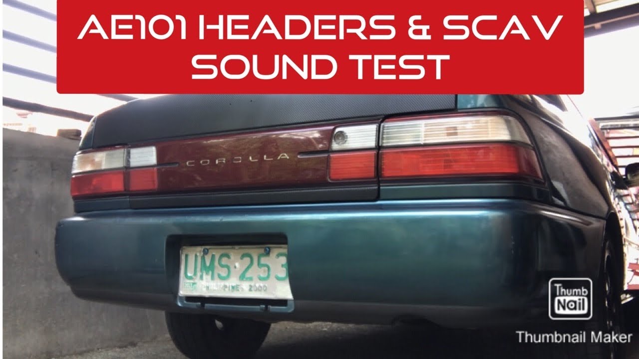 AE101 HEADERS & SCAV SOUND TEST - YouTube