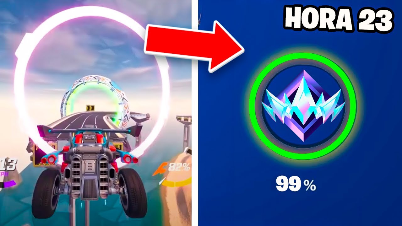 24 Horas INTENTANDO llegar a *UNREAL* en ROCKET RACING FORTNITE ...