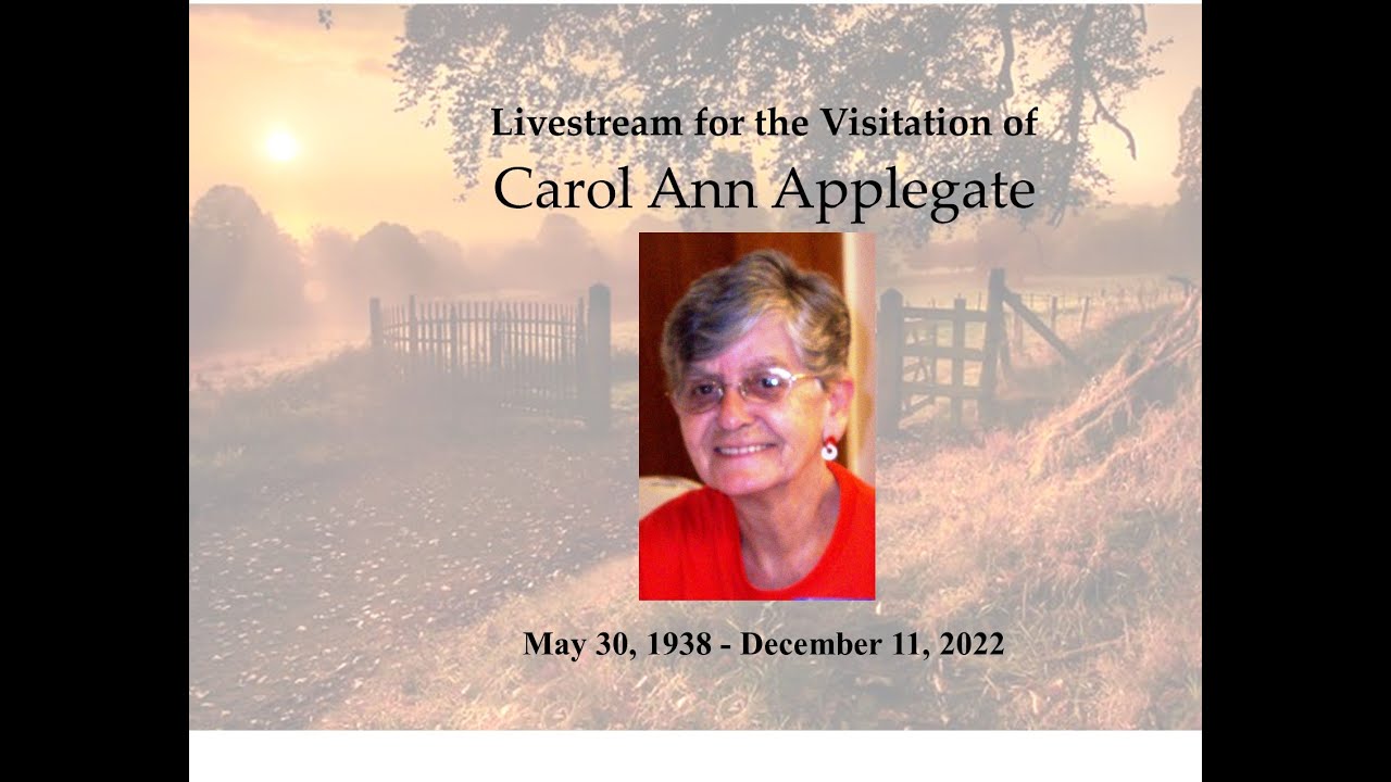 Celebrating the life of Carol Applegate - YouTube