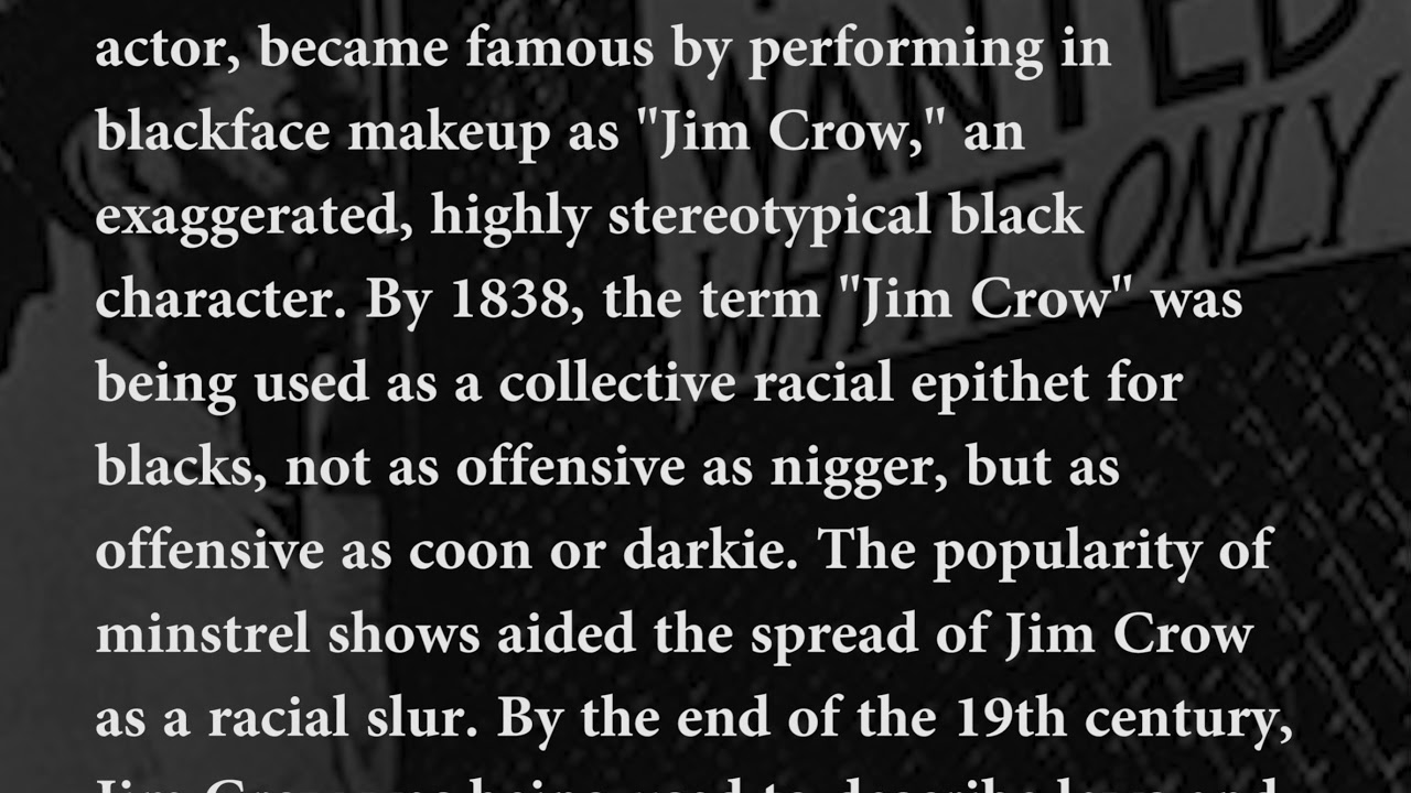 Jim Crow - YouTube