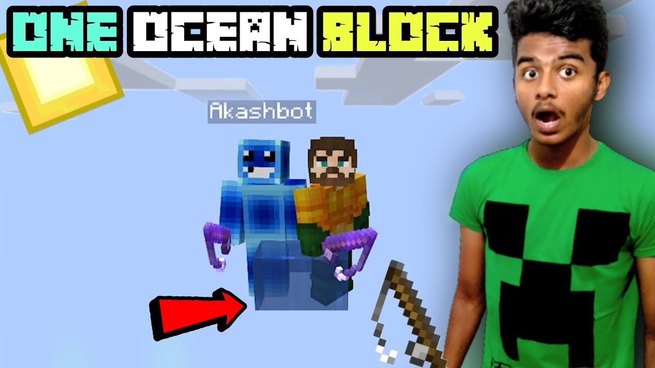 Minecraft, But It's Only ONE OCEAN BLOCK in Tamil - YouTube