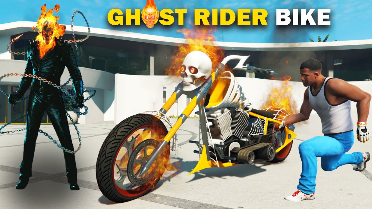 Franklin Stealing 💀 Ghost Rider Burning Bike in GTA 5 ! | Techerz - YouTube