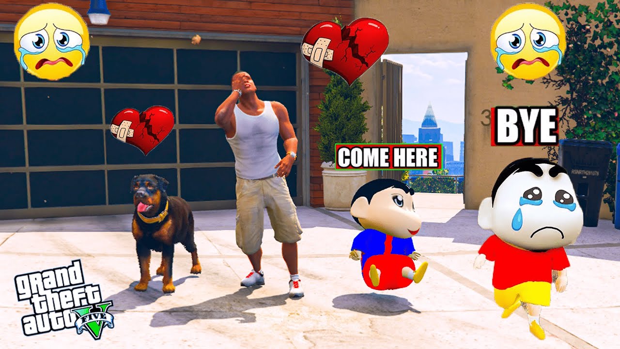 SHINCHAN LEFT FRANKLIN PINCHAN AND CHOP IN GTA 5 Emotional Video - YouTube