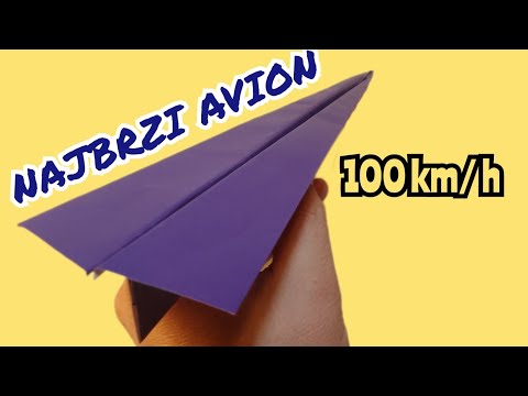 KAKO NAPRAVITI NAJBRZI AVION OD PAPIRA #tutorial