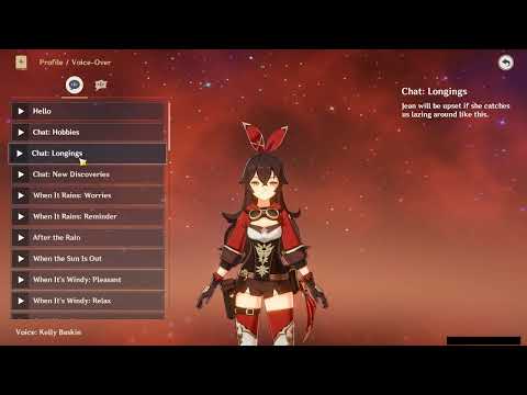 AMBER ALL VOICE LINES (ENGLISH)