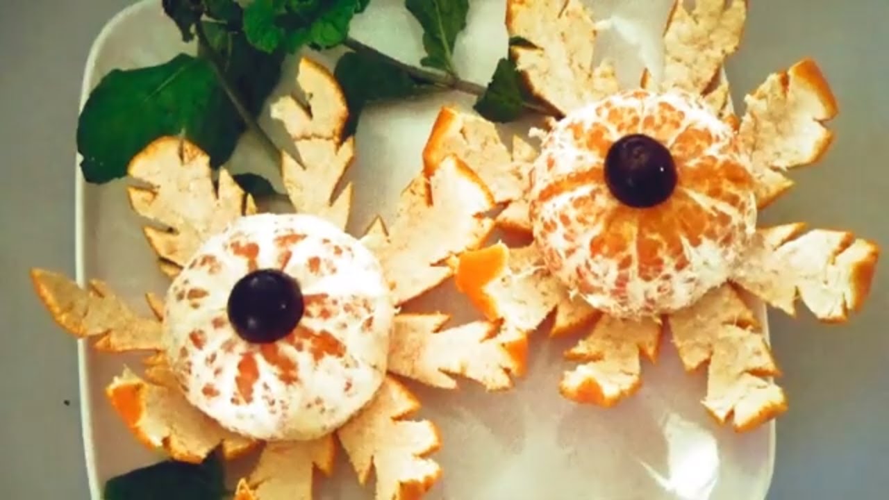 How to make a Orange Flowers VII | Fruit & Vegetable craft | Fruit ...