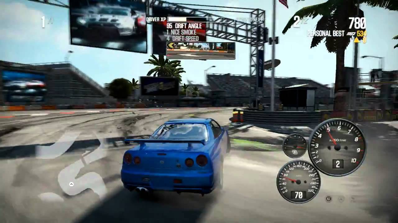NFS Shift 2 Unleashed Drift Gameplay + Replay 4WD Drift with R34 Nissan ...
