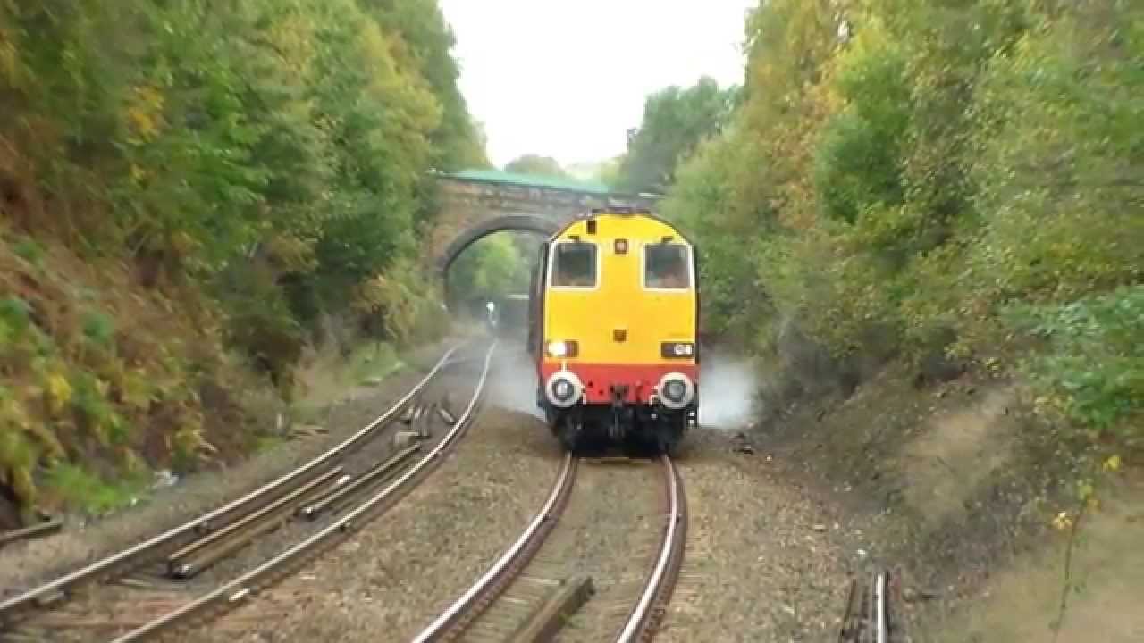 DRS Class 20s, 20312 & 20308, 3S14 passing Meadowhall Interchange (20th ...