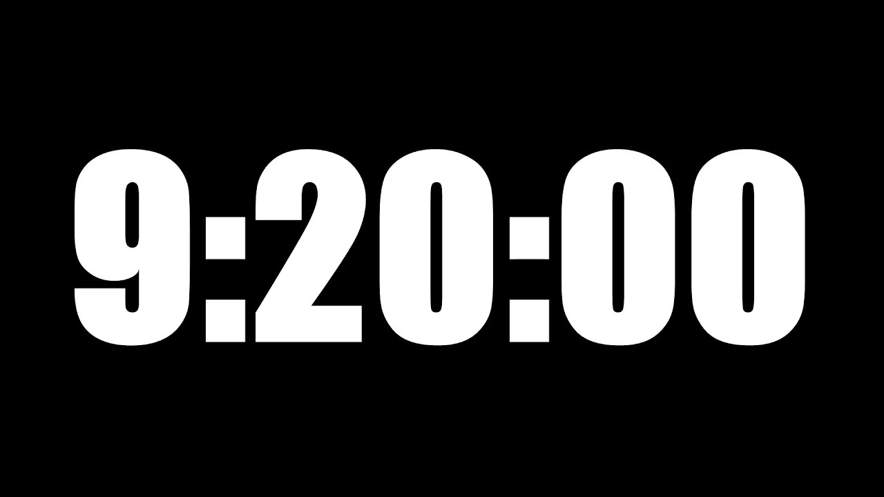 9 HOUR 20 MINUTE TIMER • 560 MINUTE COUNTDOWN TIMER ⏰ LOUD ALARM ⏰ ...