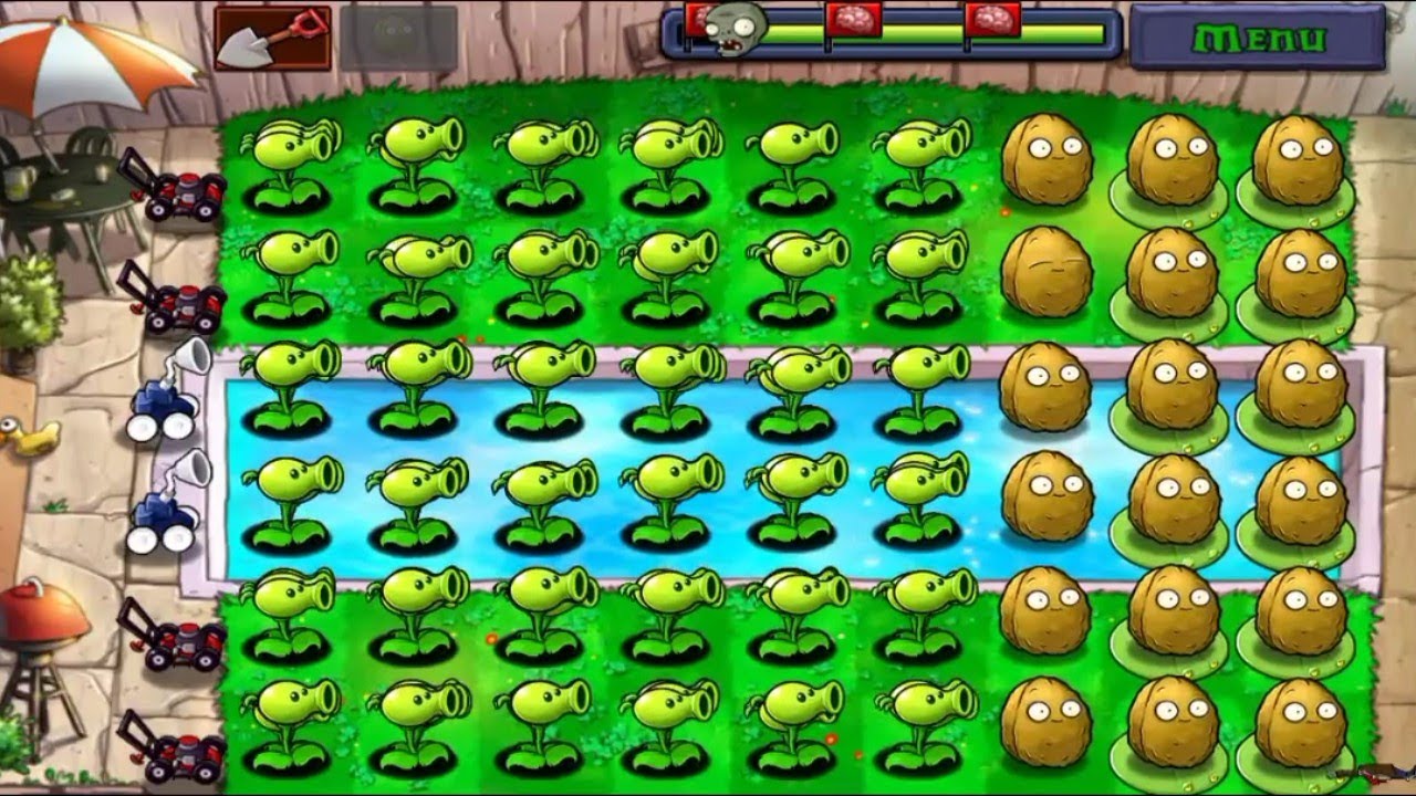 Pvz Gameplay | Plants vs Tiny Zombies Full HD | Adventure Pool Chapter ...