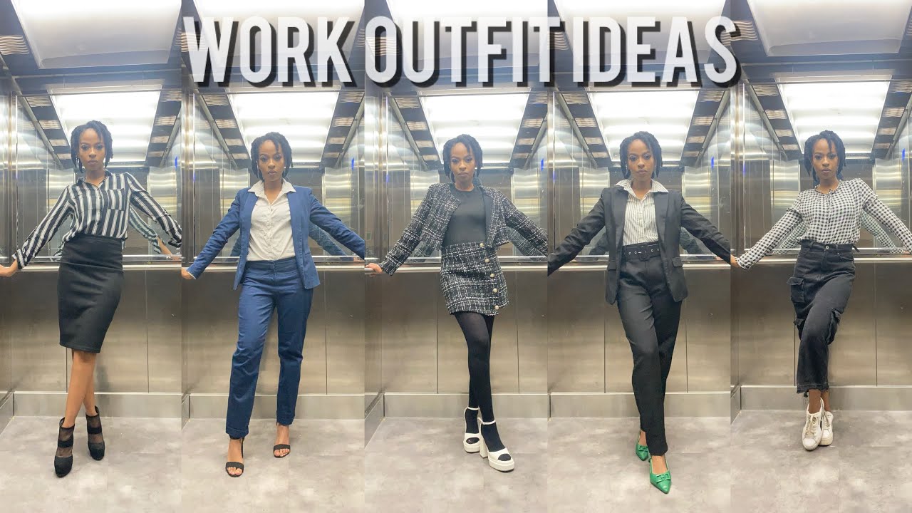 What I wear in a week EP1 : WEEKLY Work Outfit ideas (SIMPLE ...