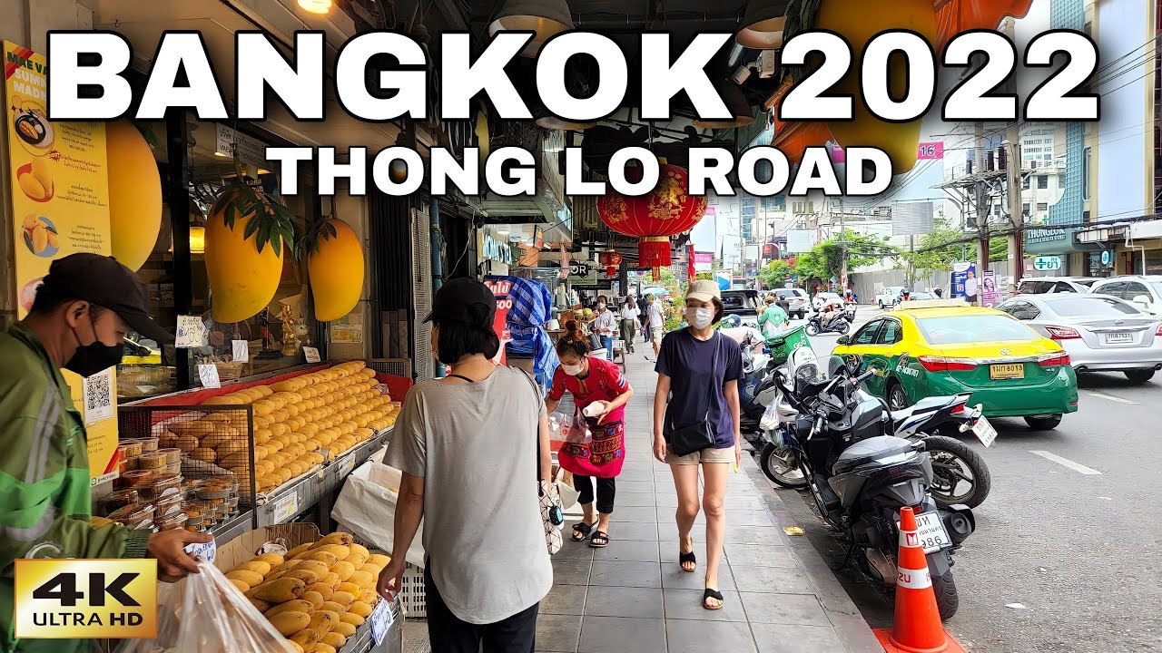 [4K] Bangkok Morning Walk - THONGLOR Road (Sukhumvit 55) - YouTube