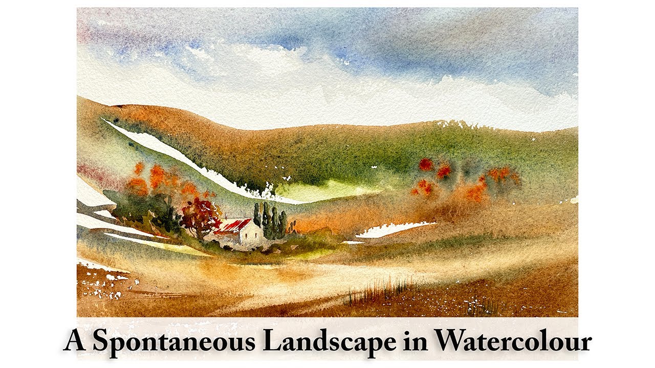 Spontaneous Landscape in Watercolour | Finding Calm in the Painting ...
