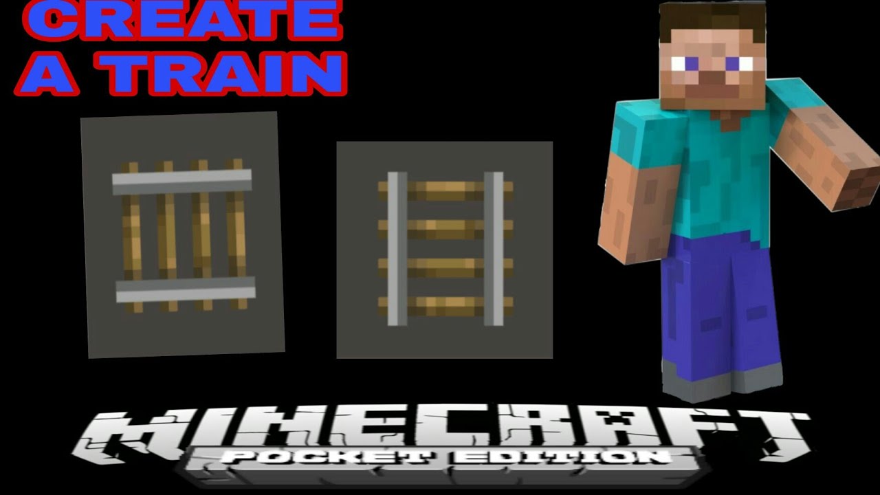 CREATE A TRAIN IN [MINECRAFT POCKET EDITION] - YouTube