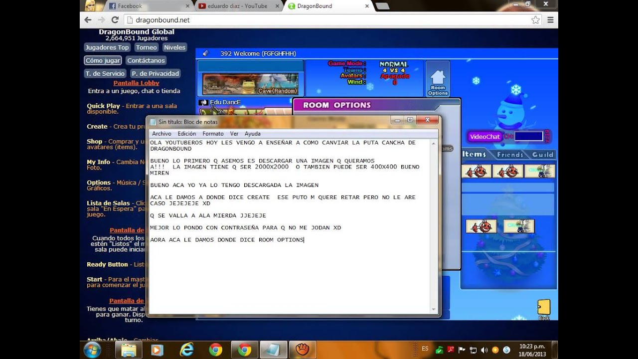 como cambiar la cancha de dragonbound funciona al 100% - YouTube