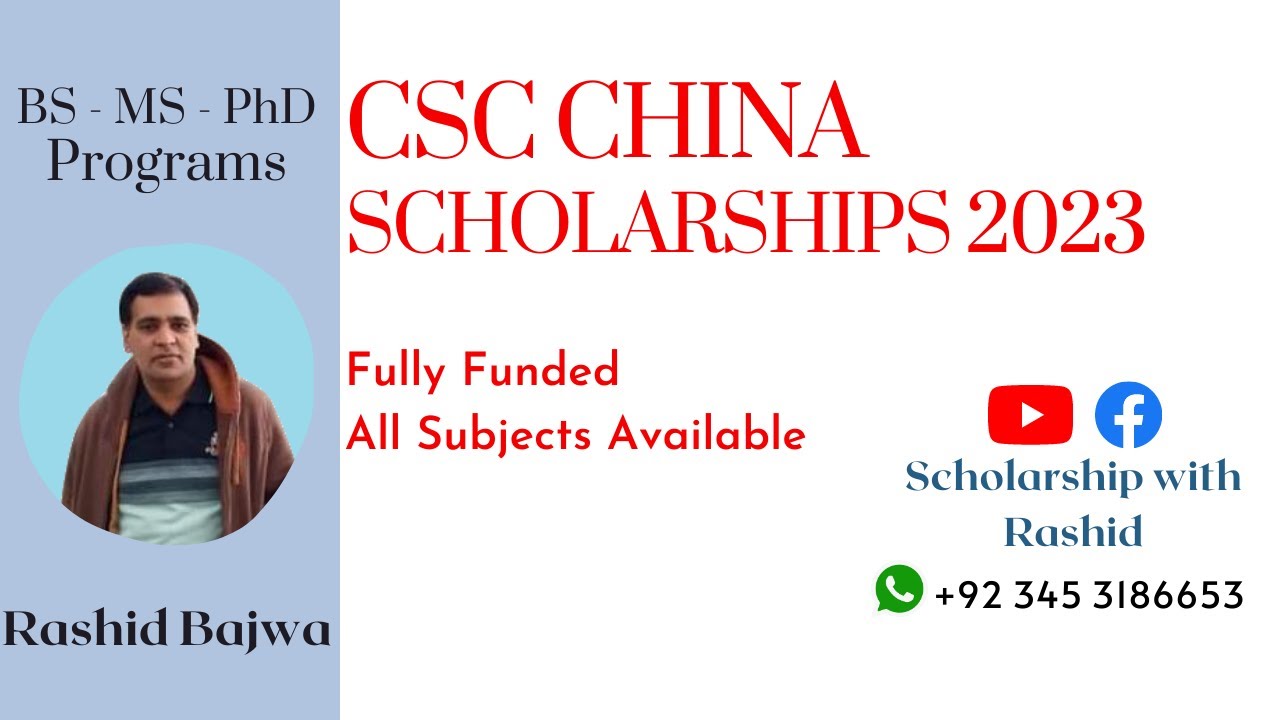 CSC Scholarships OR China Scholarship council OR Chinese Government ...