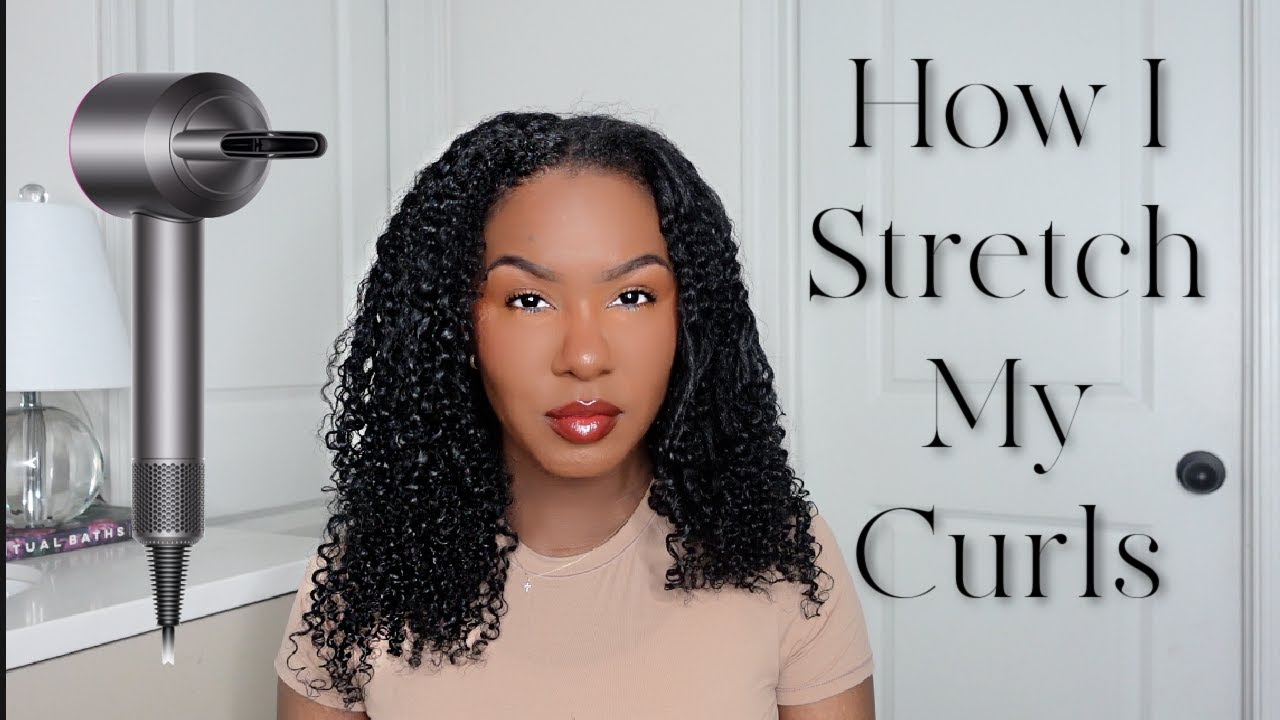 Curls Have Shrinkage? How I Stretch My Curls/Get Elongated Curls - YouTube