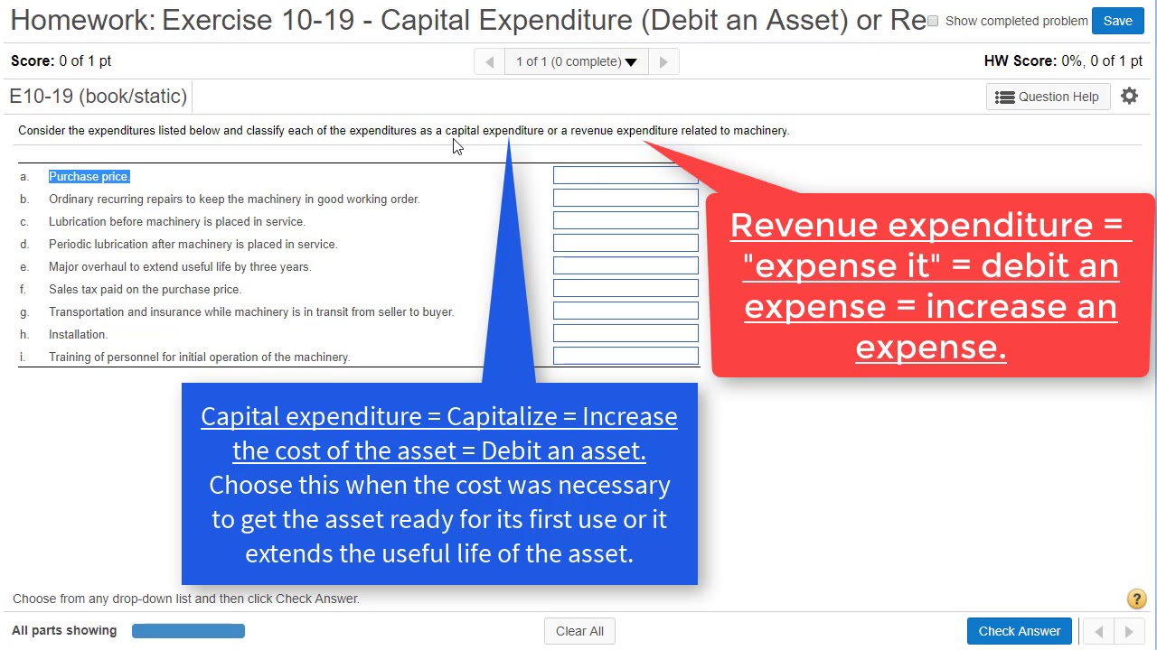 Ex10-19 Capitalizing a Cost versus Expensing a Cost - YouTube
