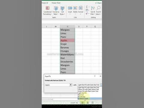 Equal conditional format | excel tutorial | #Shorts - YouTube