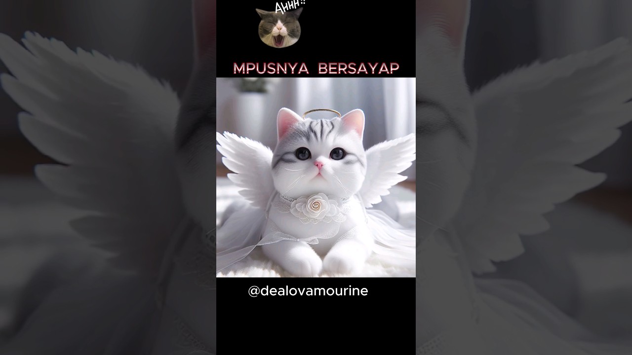 kucing bersayap malaikat | anggun bet njirr | #shorts #kucinglucu #meow ...