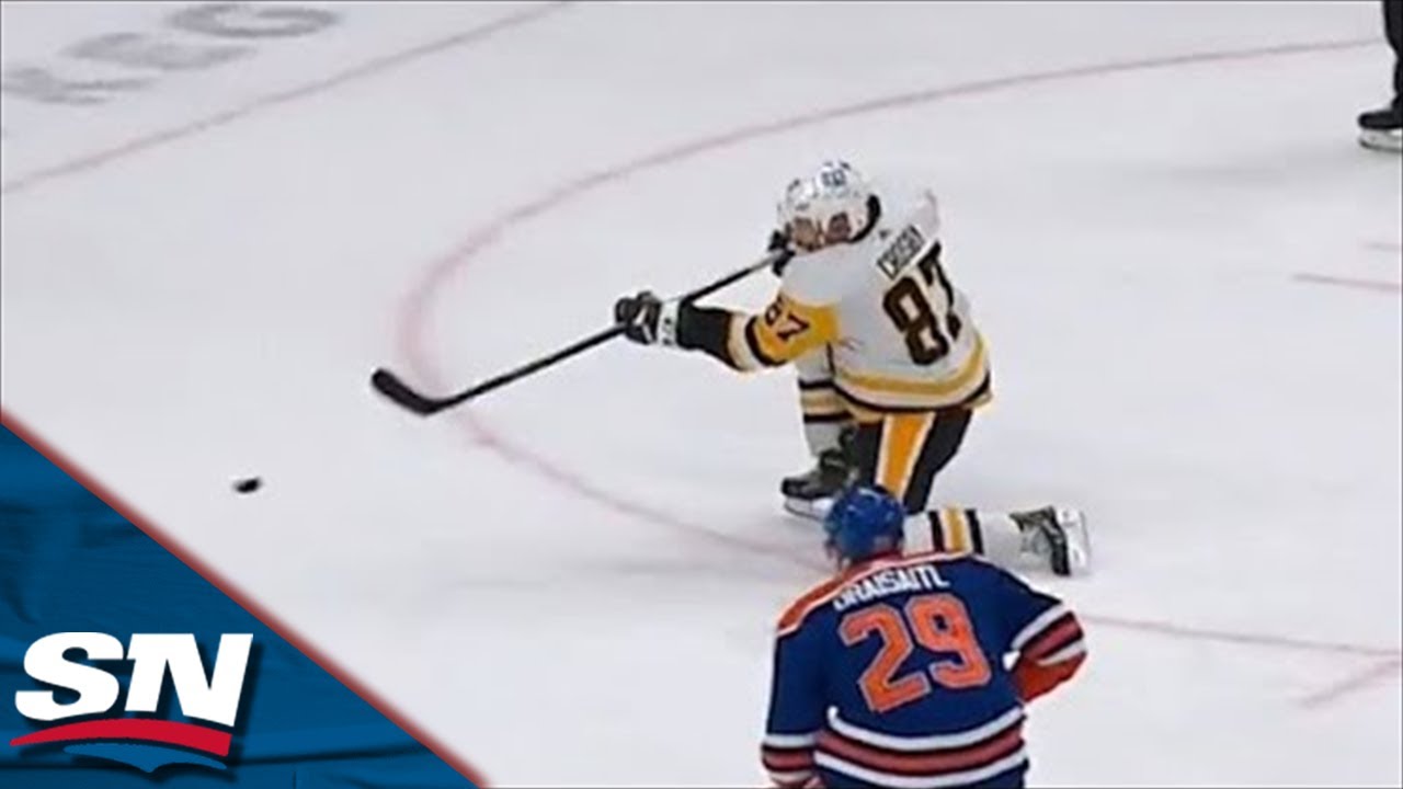 Tristan Jarry Sets Up Sidney Crosby Goal With Incredible Long-Range ...