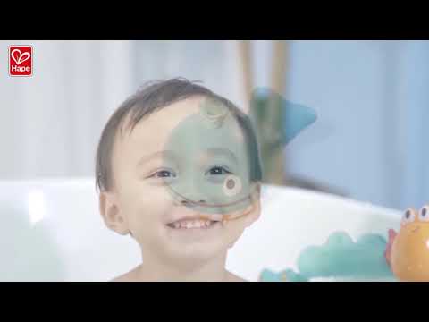 Hape Bubble Blowing Whale | Baby Squirt Toy for Bath Time Play, Blue