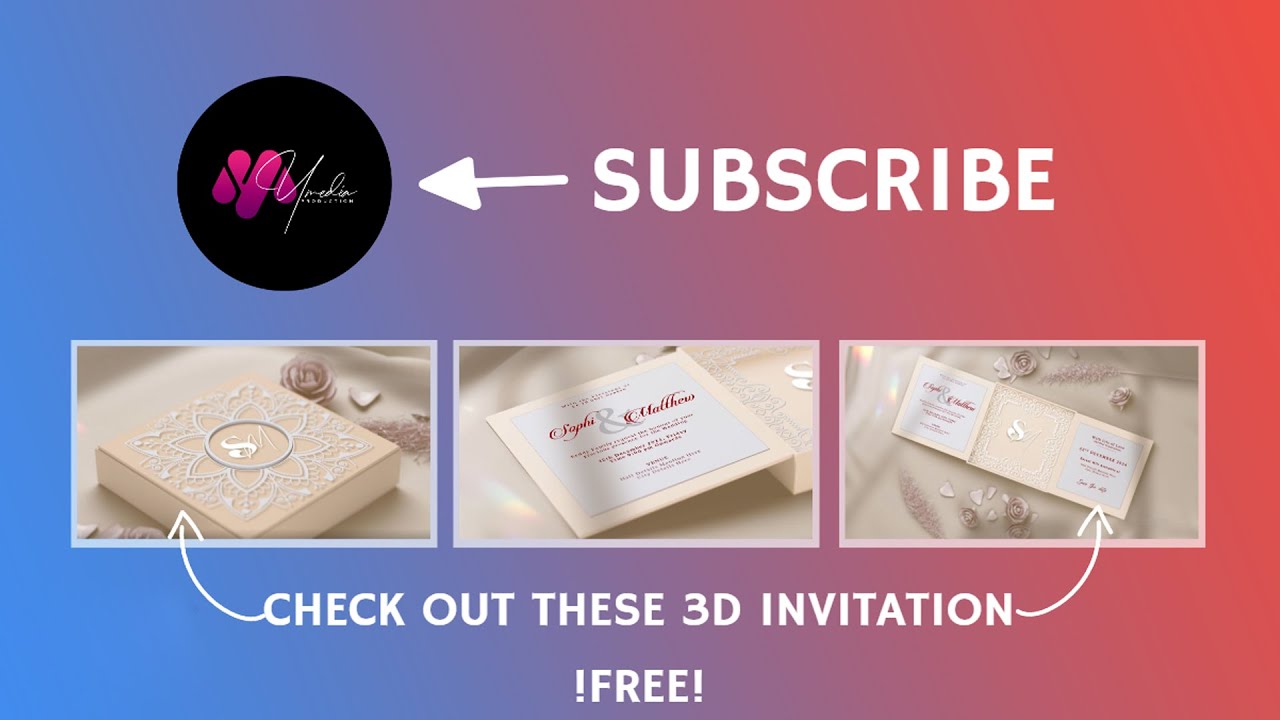 3d wedding invitation after effects template free download/AE 2023 ...